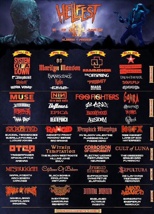 Hellfest 2025 : A vos affiches - Page 5 - Hellfest 2025 - Hellfest - Forum